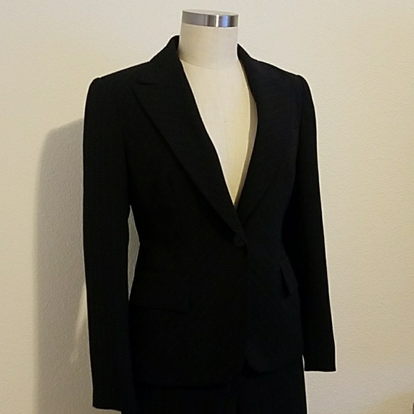 Anne Klein | Jackets & Coats | Gorgeous Anne Klein Black 2 Piece Pant ...